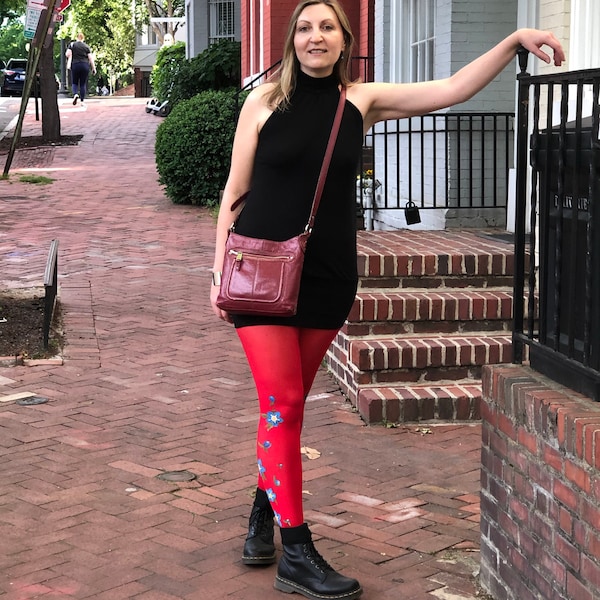 Unique Tights for Women With Hand Painted Motives - Honey Bees - Etsy