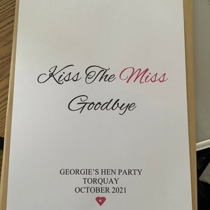 Hen Party Guest Book Hen Memory Book Hen Do Gift Bridal | Etsy UK