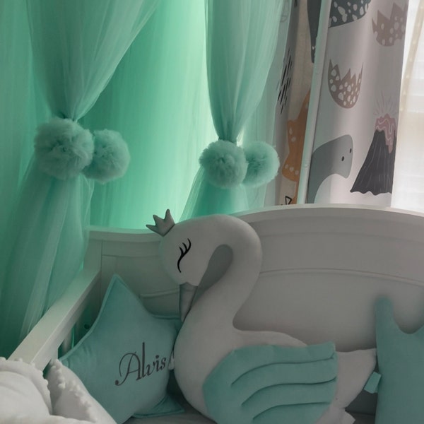 Personalized Pillow Set Gift - Princess Pillow Swan, Pillow Cloud Blush ...