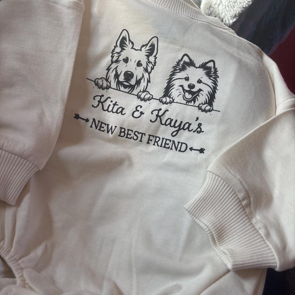 New Best Friend Romper Sweatshirt, Custom Name Baby Bodysuit, Baby ...