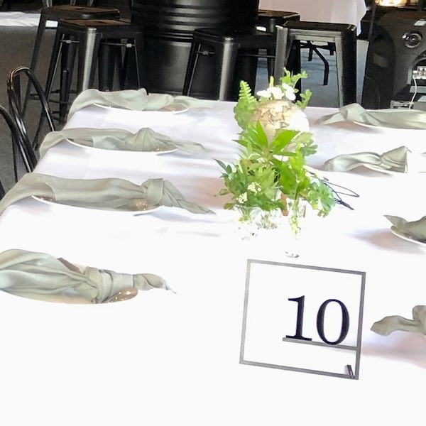 Wedding Table Numbers Metal Modern Table Centerpieces Reception Decor ...
