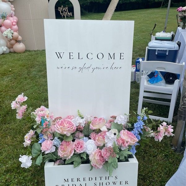 DECAL ONLY Flower Box Welcome Sign Decal - Etsy