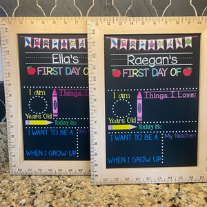 First Day of School Sign, First Day of Kindergarten Sign, 1st Day of ...