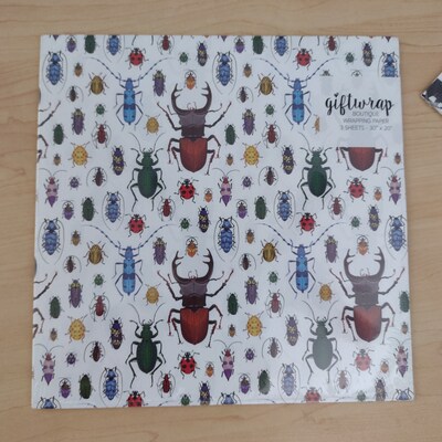Insect Gift Wrap Bug Wrapping Paper, Garden Gift Wrap, Bug Baby Shower ...