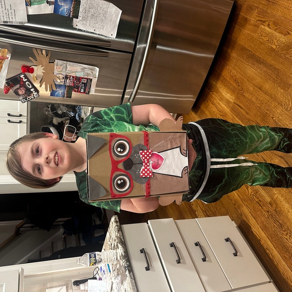 Pug Valentine Box Printable Decor Kit, Cute Puppy Dog Valentine's ...