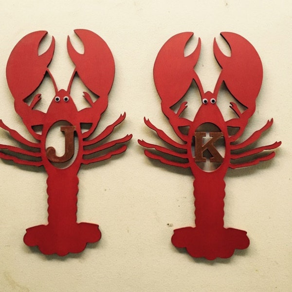 Crawfish - 01656C- Monogram, Any Letter, Laser Cutout, Your Initial ...