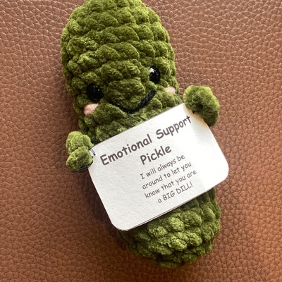 Crochet PATTERN No-sew Emotional Support Pickle - Etsy