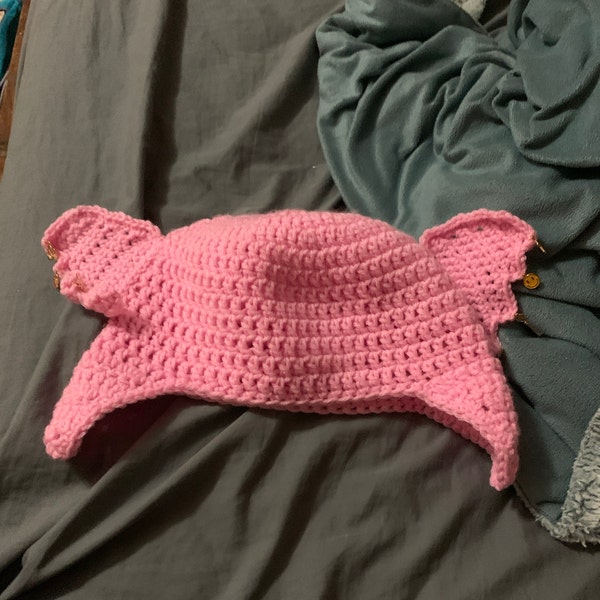 Pink Fairy Ears Crochet Pink Fairy Ear Hat Fairy Ears Pink Nymph Ears ...