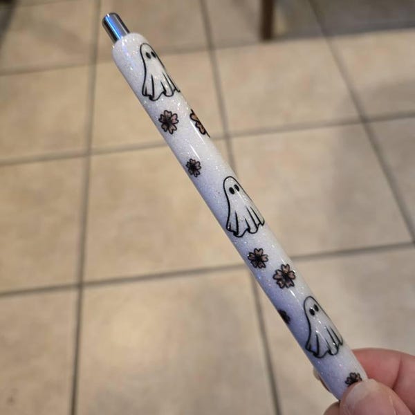 Phases of the Moon Glitter Gel Pen, Custom Epoxy Glitter Pen, Custom ...