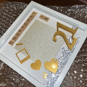 A Personalised Rose Gold 18th Birthday Shadow Box Frame Keepsake Gift ...