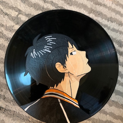 Customizable Hand Painted Anime Fanart 12 Vinyl Record Vinyl Record ...