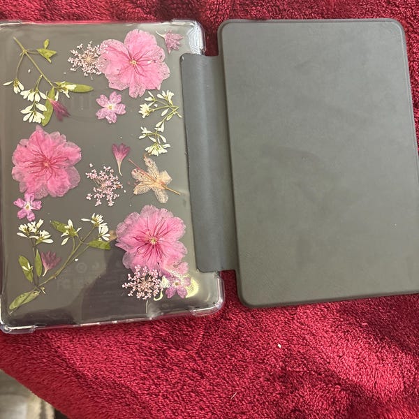 Cosmos Pressed Flowers Tablet Case With Pencil Slot for iPad Air & Pro ...