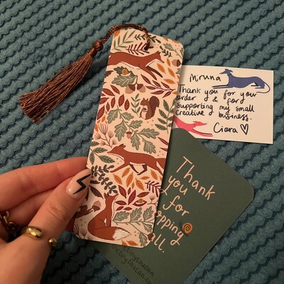 Foxes and Squirrels Bookmark. Woodland Creatures Illustration ...