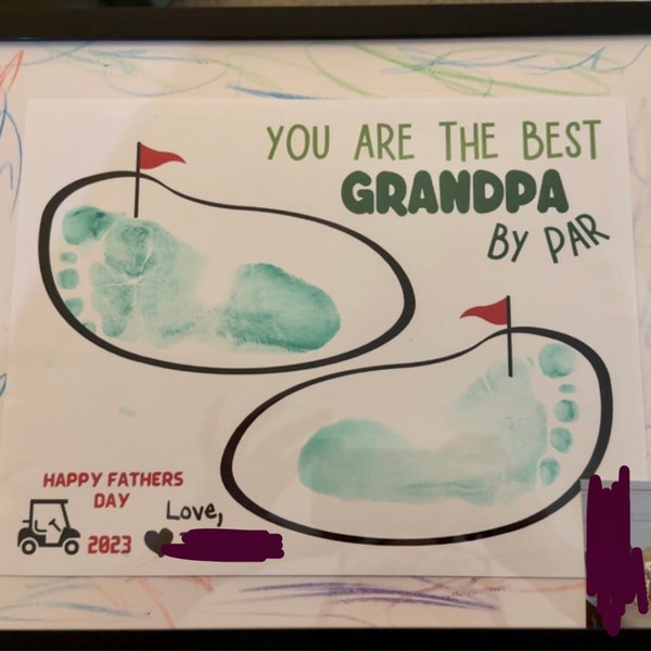 Grandpa Footprint Handprint Craft for Fathers Day Gift ,dad Kids ...
