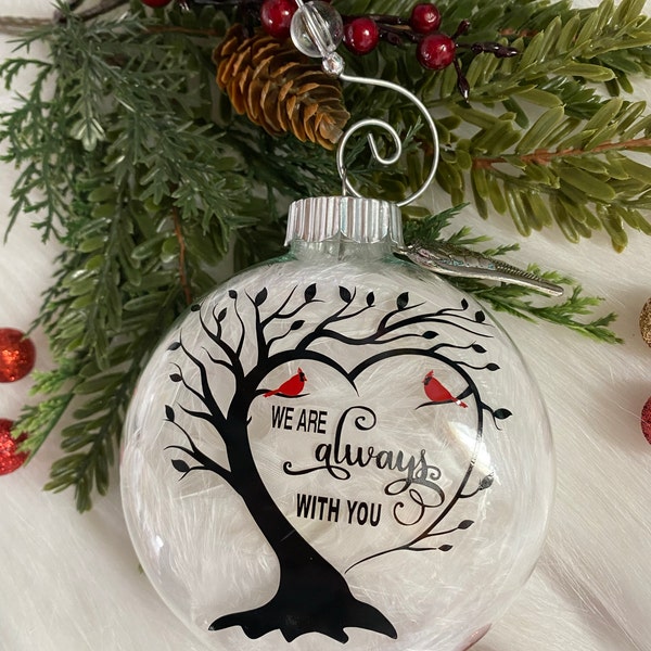 2 Cardinals Memorial Tree SVG, PNG, We Are Always With You, Heart Tree ...