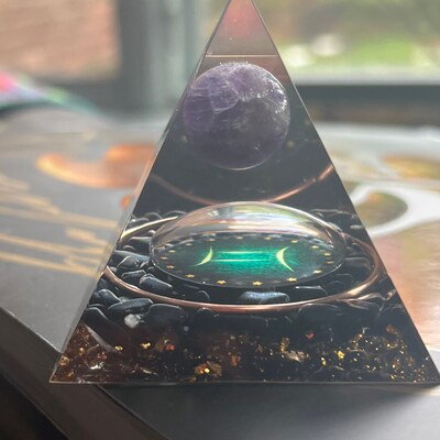 Yoga Symbols Series Obsidian Sphere With Obsidian Stones - Etsy