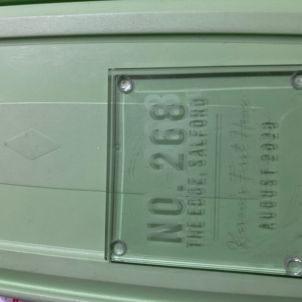 Glass Coaster Personalised Custom Text Name Laser Engraved Gift ...