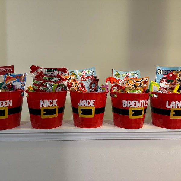 Pre-filled Santa Belt Buckets - Easy & Fun Christmas Gift to Mail to ...