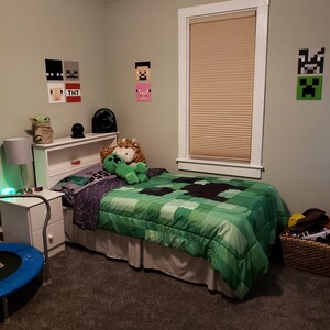 Minecraft Diamond Pickaxe Wall Decor | Etsy