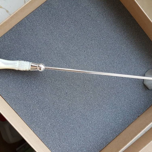 EPNS Letter Opener, Carved Mother of Pearl Handle With Ornate Ferrule ...