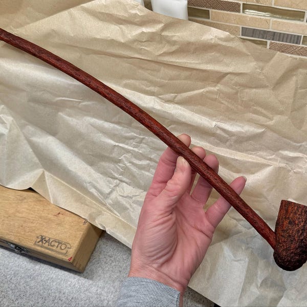 Long Ranger Pipe Fantasy Wooden Tavern Tobacco Pipe Rustic Black and ...