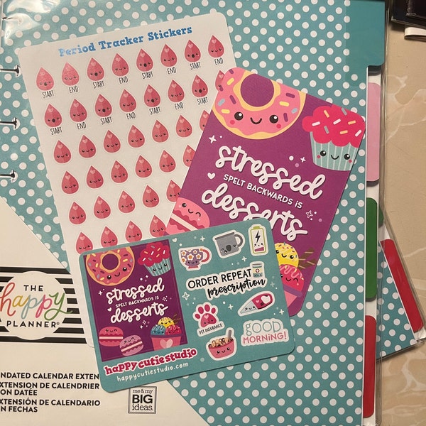 64 Cute Period Tracker Planner Stickers - Etsy UK