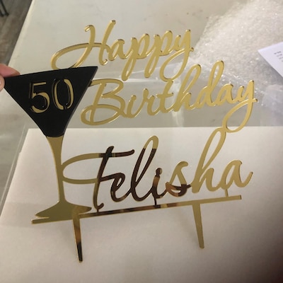 Personalized Name Cake Topper Engraved Custom Name Love You More ...