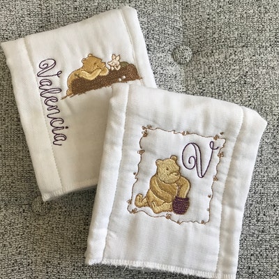 Monogrammed Simple Bow Burp Cloth or Bib - Etsy