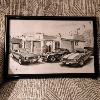 1964 Ford Galaxie Customized Pencil Drawing Print - Etsy