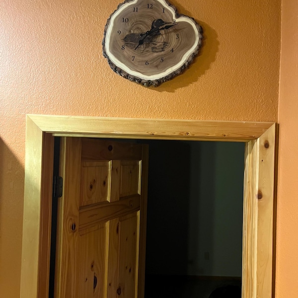 Loon Art Engraved Wood Clock Father's Day Gift for Dad Men Waterfowl ...