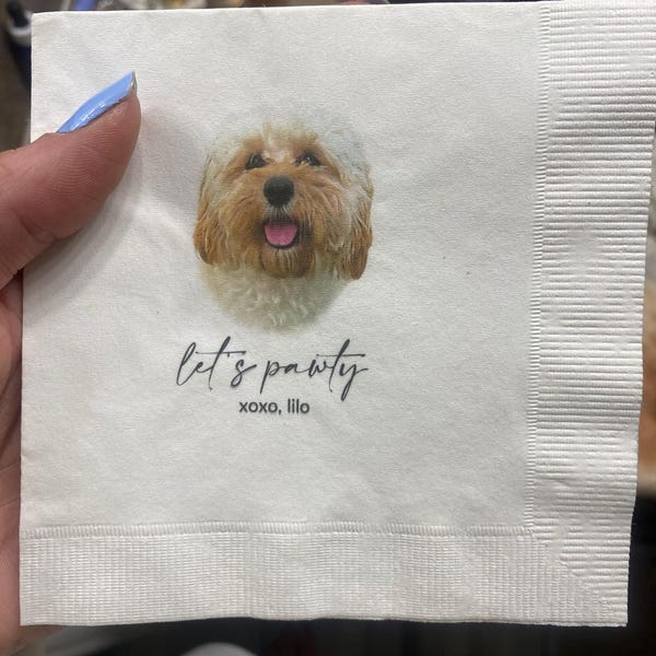 Dog Signature His and Hers Drinks, Signature Sign With Pet Portrait and ...