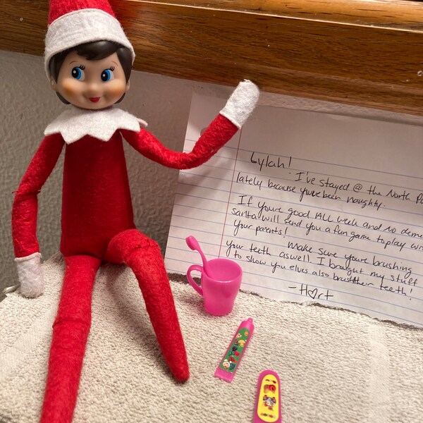 ELF PROPS Elf Size Toothbrush Toothpaste Mini Miniature Dollhouse Elf ...