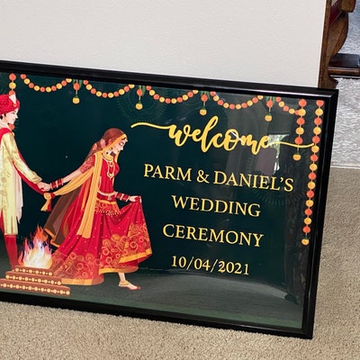 Mehndi Welcome Sign, Henna Welcome Sign, Mendhi Ceremony, Mehendi ...