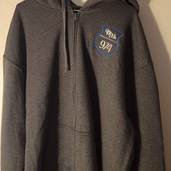 Correctional Officer Wife Full Zip Sweatshirt Jacket, Gift for Wife of ...