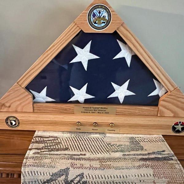 Memorial Flag Display Case With Shell Casings and Medals Section - Etsy