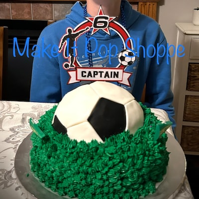 Soccer/football Cake Topper SVG Layered Cut File / Instant Download ...