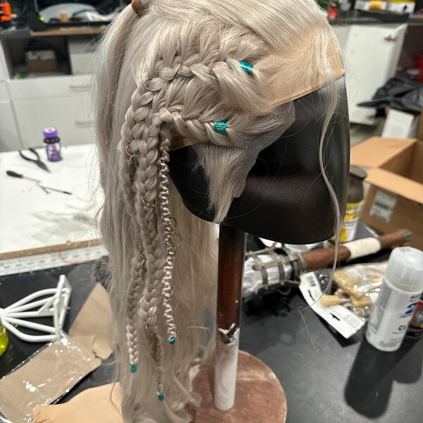 Baldur Lace Front Wig Including Hair Jewellery, Cosplay Wig, Larp Wig ...