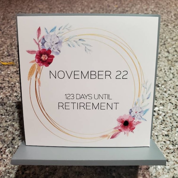 Retirement Countdown Calendar – Custom Retiring Gift for Colleague ...