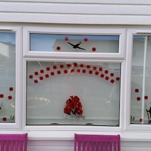 Poppy Window Stickers Poppies Day Remembrance Tribute Scene - Etsy UK