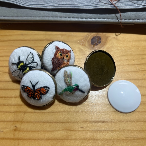 Embroidery Blank Retro Copper Lapel Pin Base, DIY Pinch Badge Brooch ...