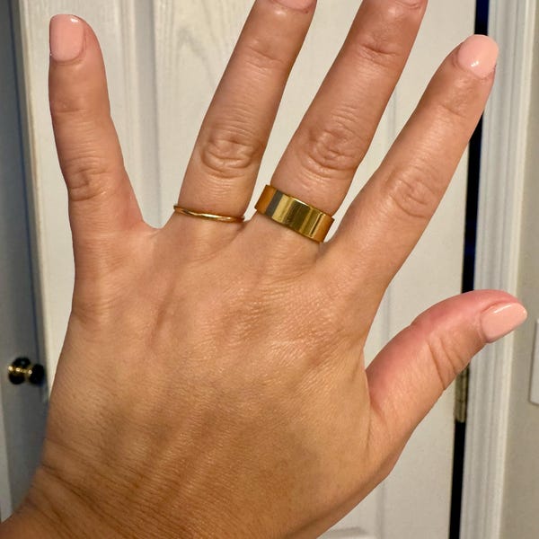 Thick Gold Band, Gold Ring, 14k Gold Filled Ring, Half Round Ring ...