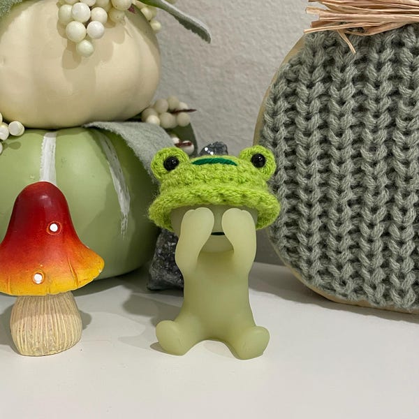 Crochet Smiski Froggy and Chick Hats | Adorable Accessories for Smiskis ...