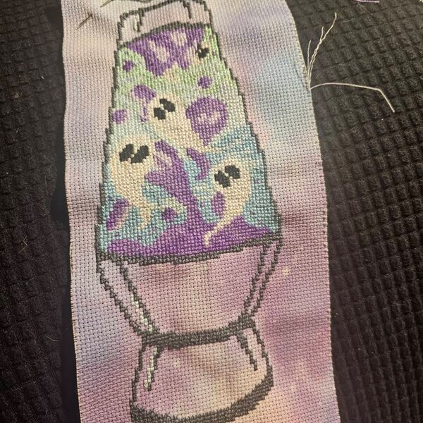 Lava Lamp Cross Stitch Pattern Ghost Cross Stitch Chart Spooky Horror ...