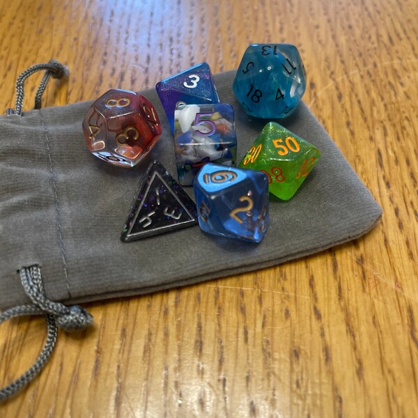 Polymorph Mystery Dice Set 7pcs D&D Pathfinder Call of Cthulhu Tabletop ...