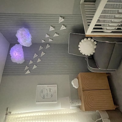 SET OF THREE Cloud Lights, Hanging Cloud, Night Light, Clouds ...