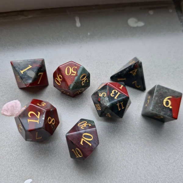 Dnd Dice Set |full Set Frosted Dichroic Glass Dnd Dice Set Gemstone Set ...