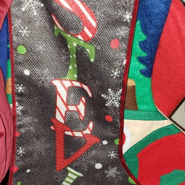 Personalized Christmas Stocking - Festive Name Stocking - 2 Color ...