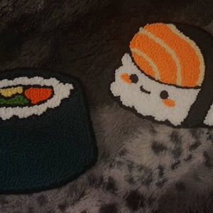 Handmade Lemon Slice Punch Needle Coaster Tufted Mini Mug Rug Orange ...