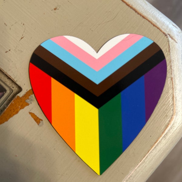 Progressive Pride Flag Magnet, Auto Magnet, Car Magnet, Daniel Quasar ...