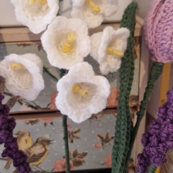 Bell Flower Crochet Pattern, Crochet Flower Bouquet Pattern, Crochet ...